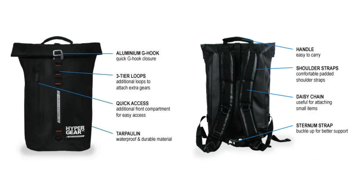 Hypergear Dry Pac Aero 25L Bag Only Beg Waterproof Durable Outdoor Bag ...