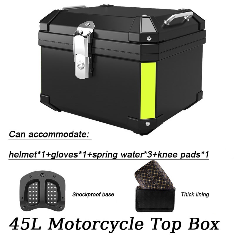 [Large capacity] 57/45L motorcycle top box motor with base + aluminum ...