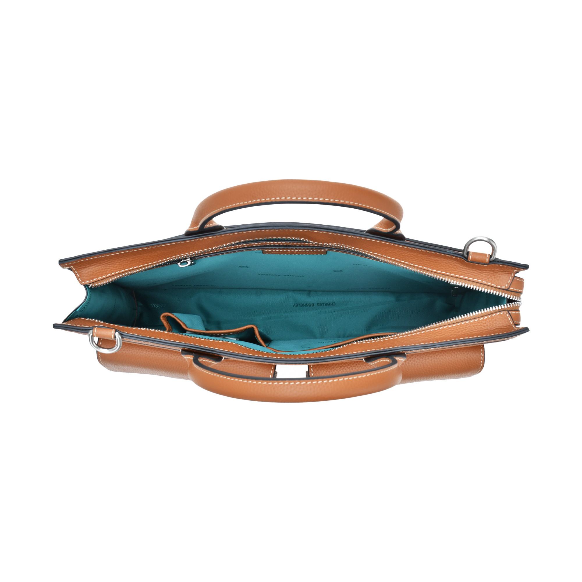 Charles Berkeley HEMSLEY Men's Leather Briefcase Laptop Bag Document ...