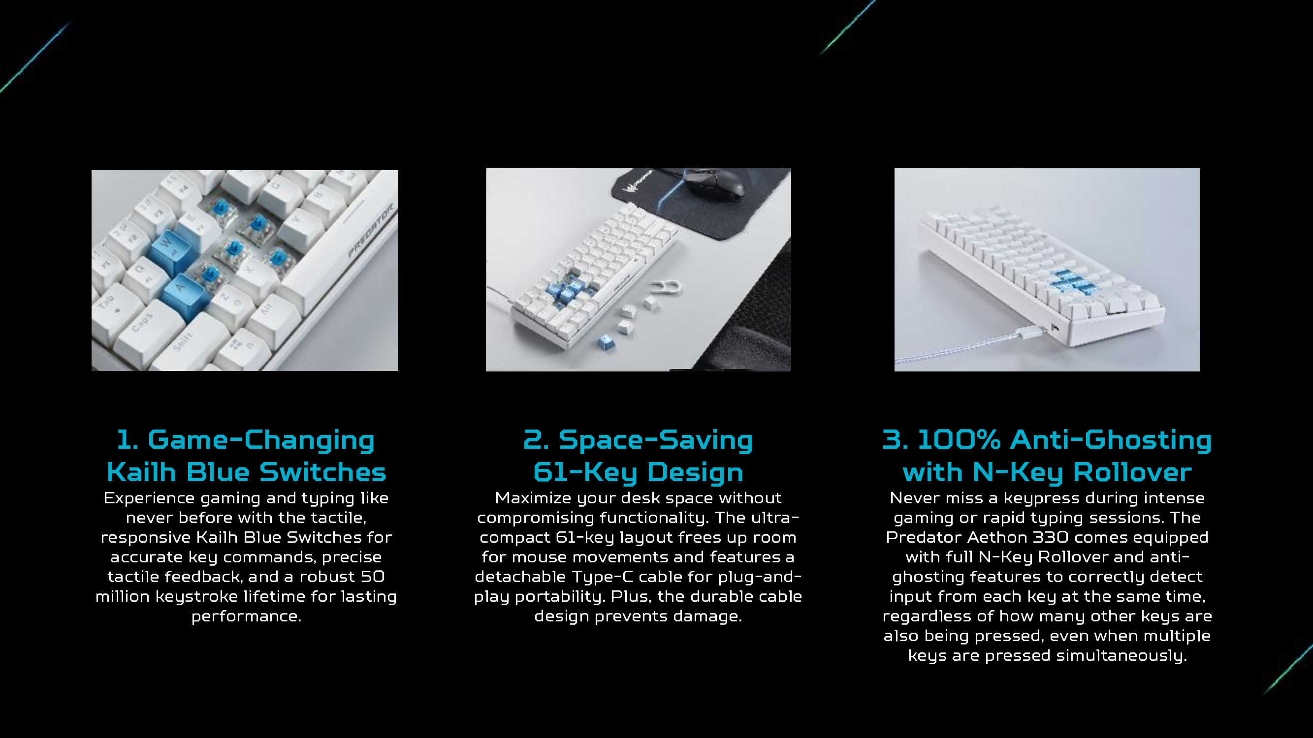 ACER PREDATOR AETHON 330 DUAL MODE CONNECTION KAILH SWITCHES GAMING ...