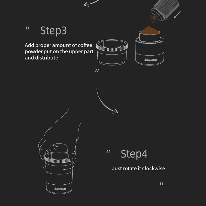 (for Moka Pot) MHW-3BOMBER Bomber Moka Pot Cyclone Powder Dispenser ...