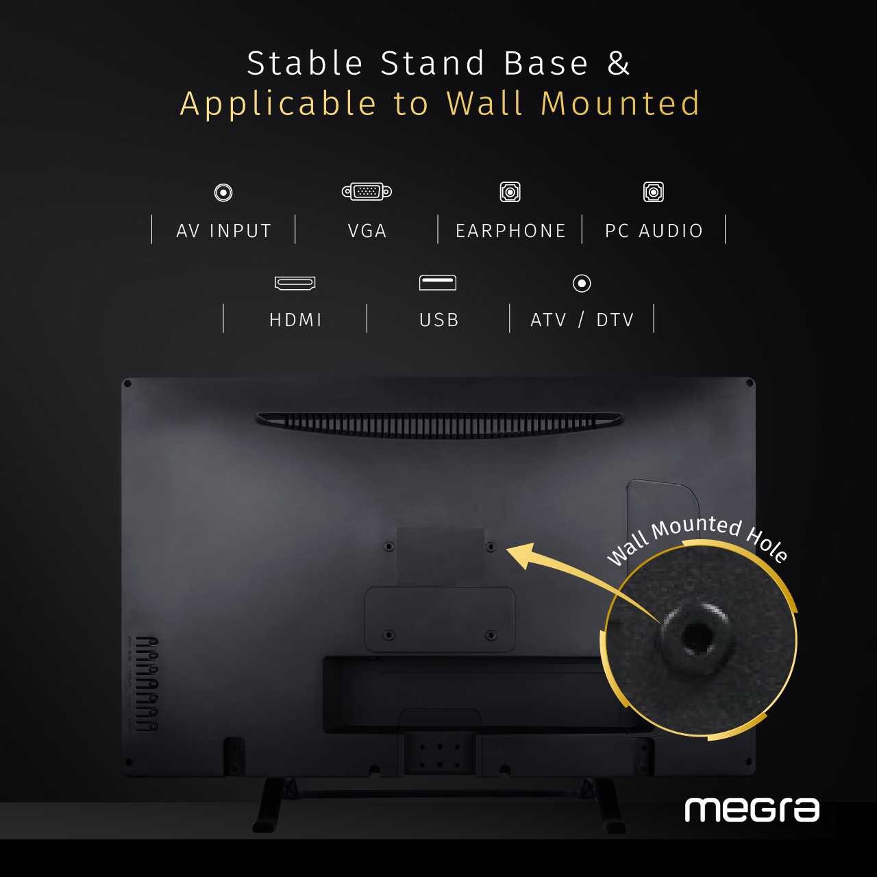 Megra TV 23 Inch Full HD 1080P LED TV With Built In MYTV Digital ...