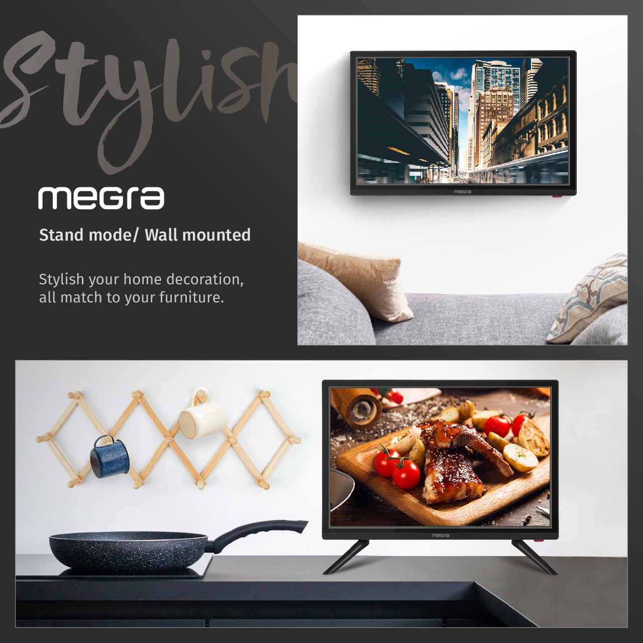 Megra TV 23 Inch Full HD 1080P LED TV With Built In MYTV Digital ...