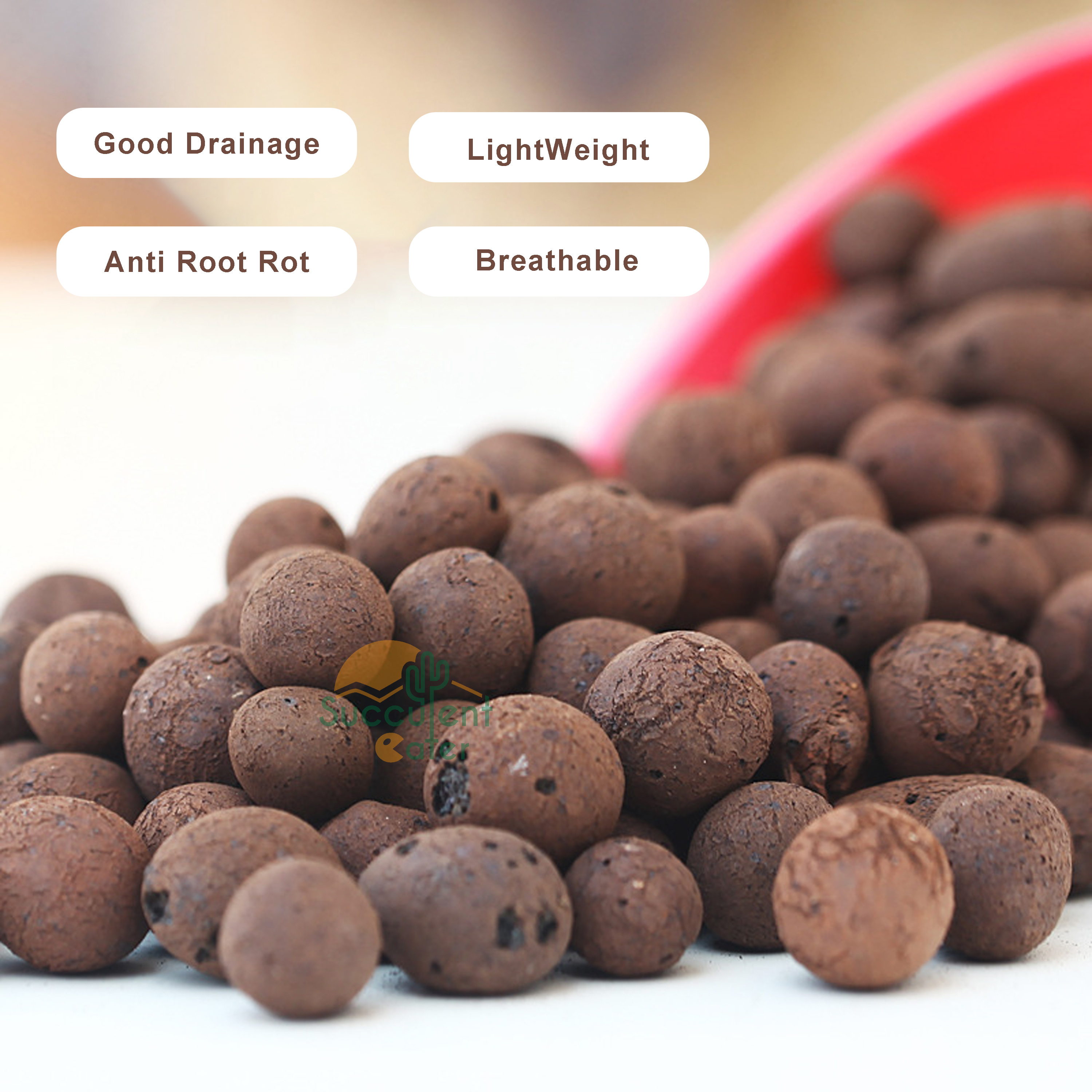 LECA Ball 200g Clay Pebbles For Hydro Hydrophobic & Aquaponic Succulent ...