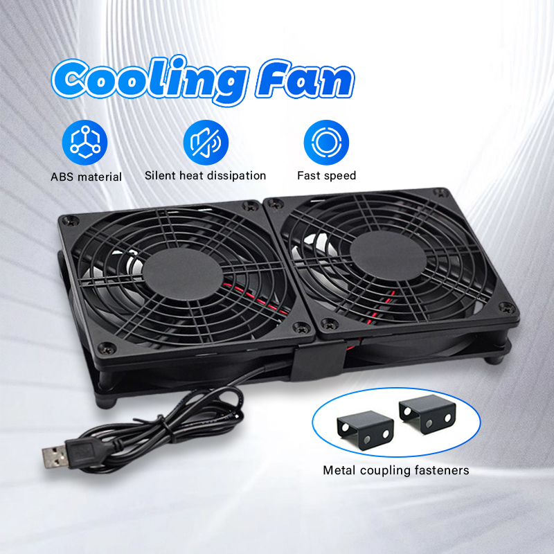 🔥1800RPM USB Router Cooling Fan Powerful WiFi Modem Cooling Rack For TV ...