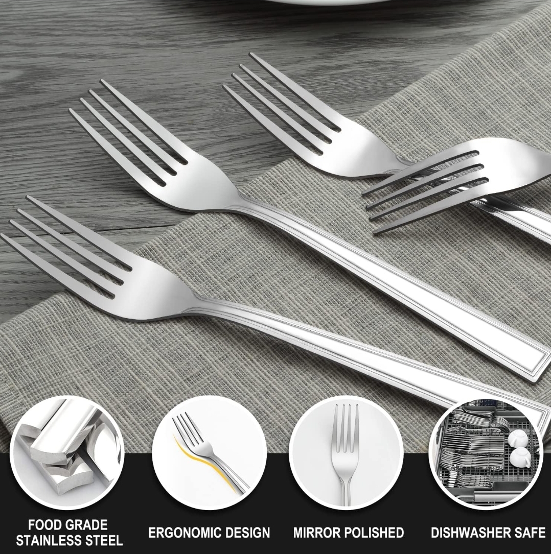 Sudu Garfu Set Tebal Tahan Karat S/Steel Spoon Fork Tablespoon Dinner ...