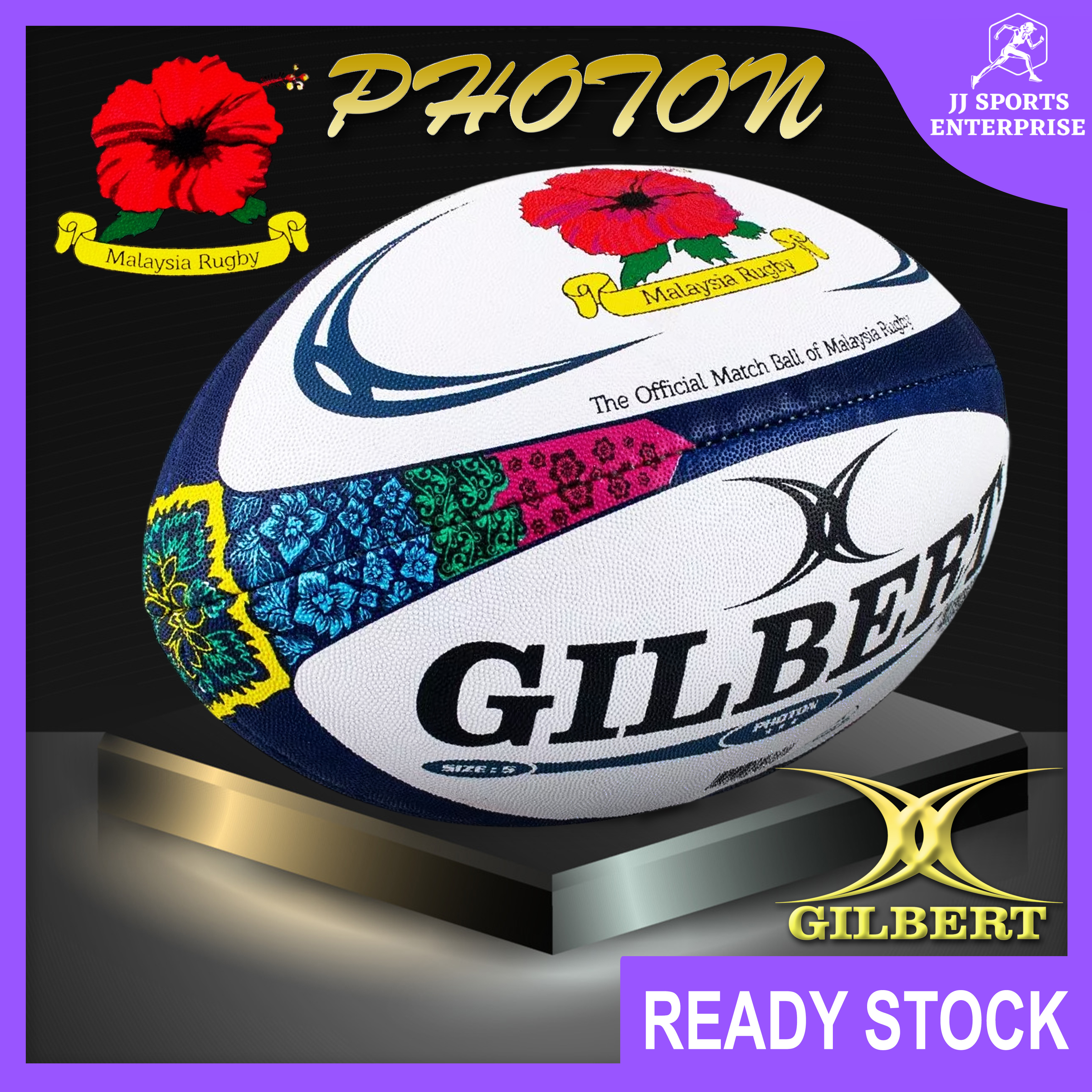 Gilbert Photon Songket Rugby Ball Wau Bulan Official Match Ball of ...