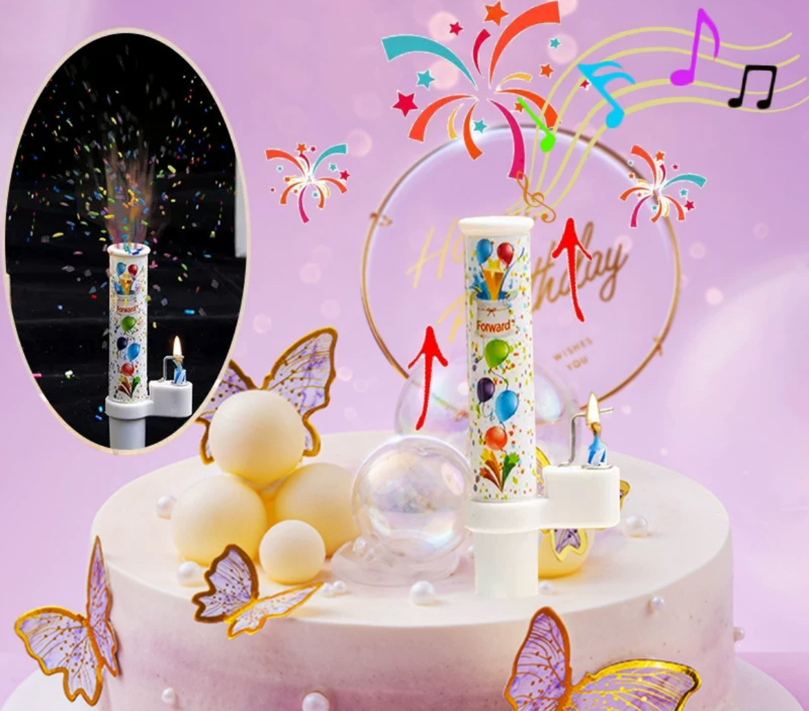 Ready Stock Musical Spinkler Popper Cake Topper Surprise Candle ...