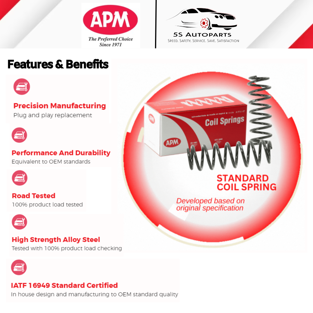 APM Perodua Kelisa / Kenari Standard Coil Spring Front (Depan) & Rear ...
