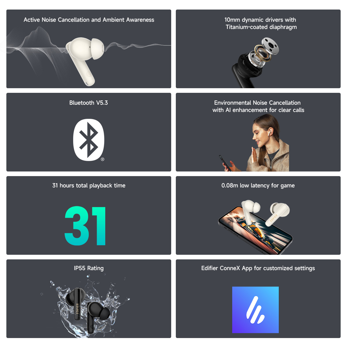 Edifier X5 Pro / X5 Lite Earbuds - Bluetooth V5.3 | Edifier Connect ...