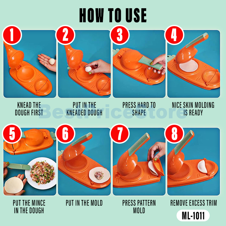 BPS 2in1 Dumpling Maker Curry Puff Mold Acuan Karipap Mini Manual ...