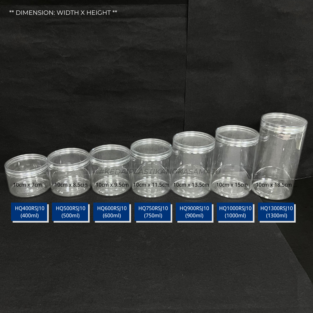 [60pcs]【Bundle Pack】Balang Plastik HQ600RSJ10 (600ml) Crystal Clear Cap ...