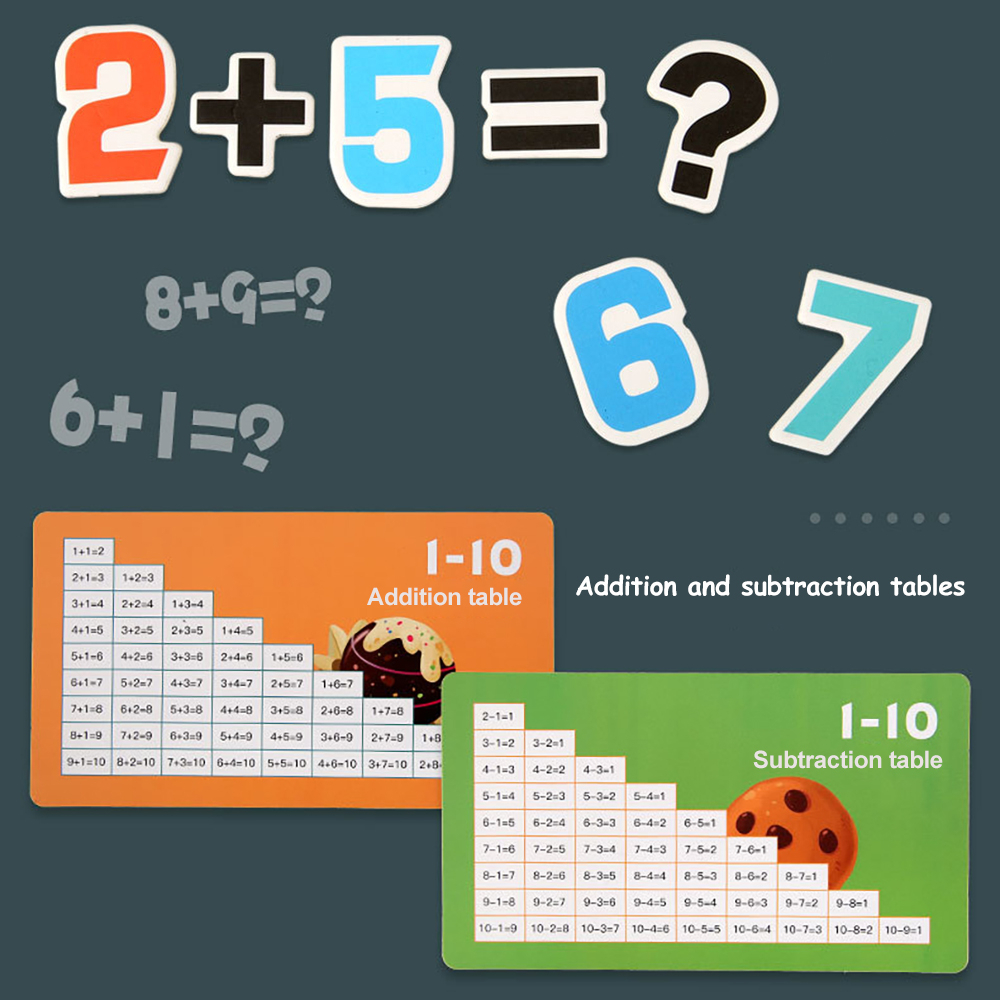 Magnetic Book Math ABC Arithmetic Ten-Frame Set Educational Montessori ...