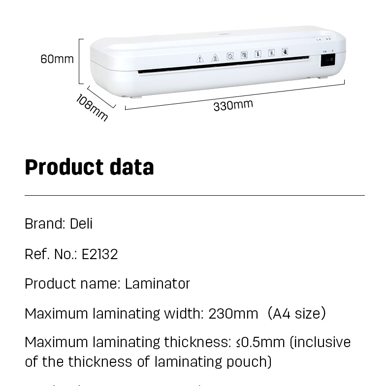 Deli A4 Laminator Machine F4 70-100 MIC E2132 | Shopee Malaysia