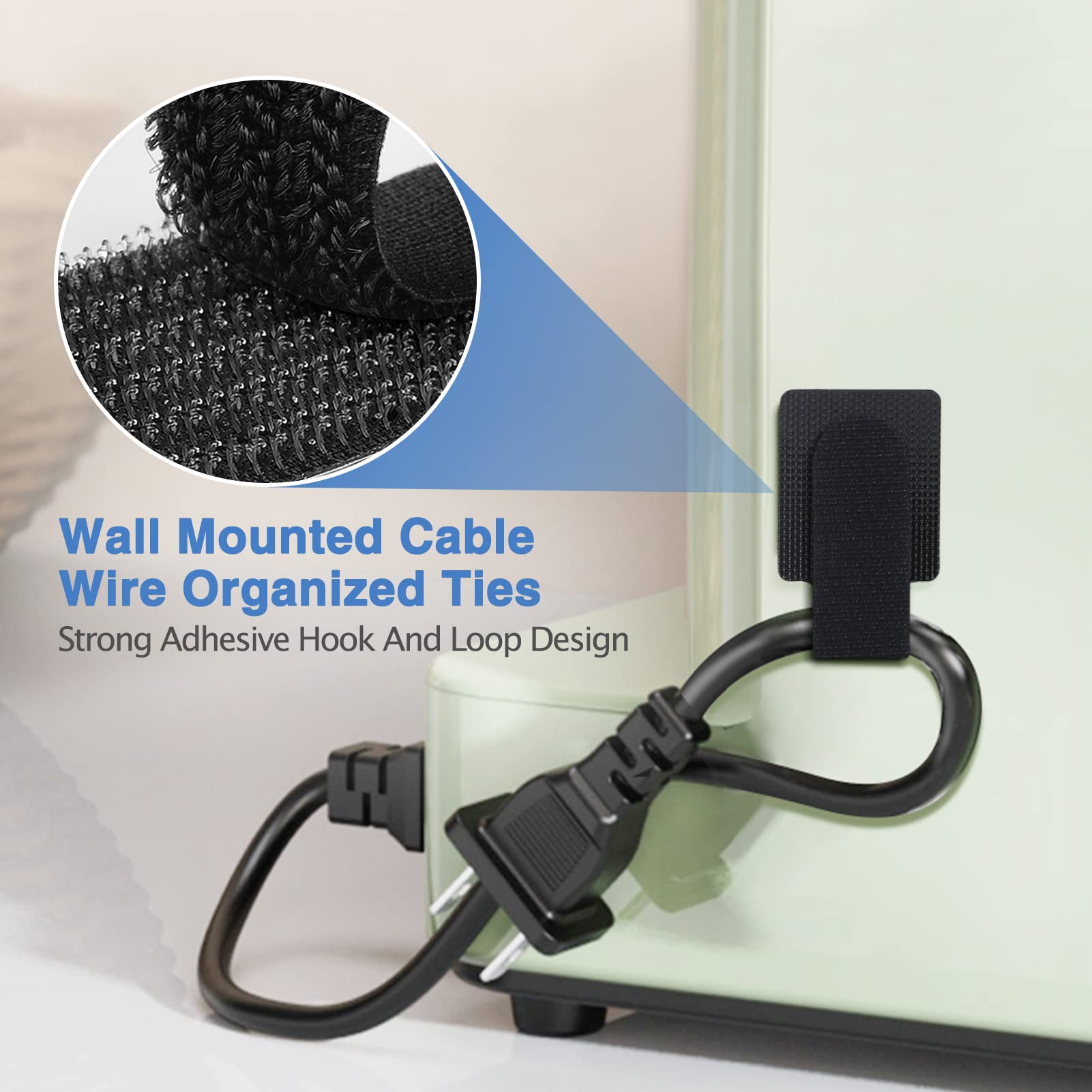 Self Stick Wire Organizer Cable Tie Desktop Cable Management Data Cable ...