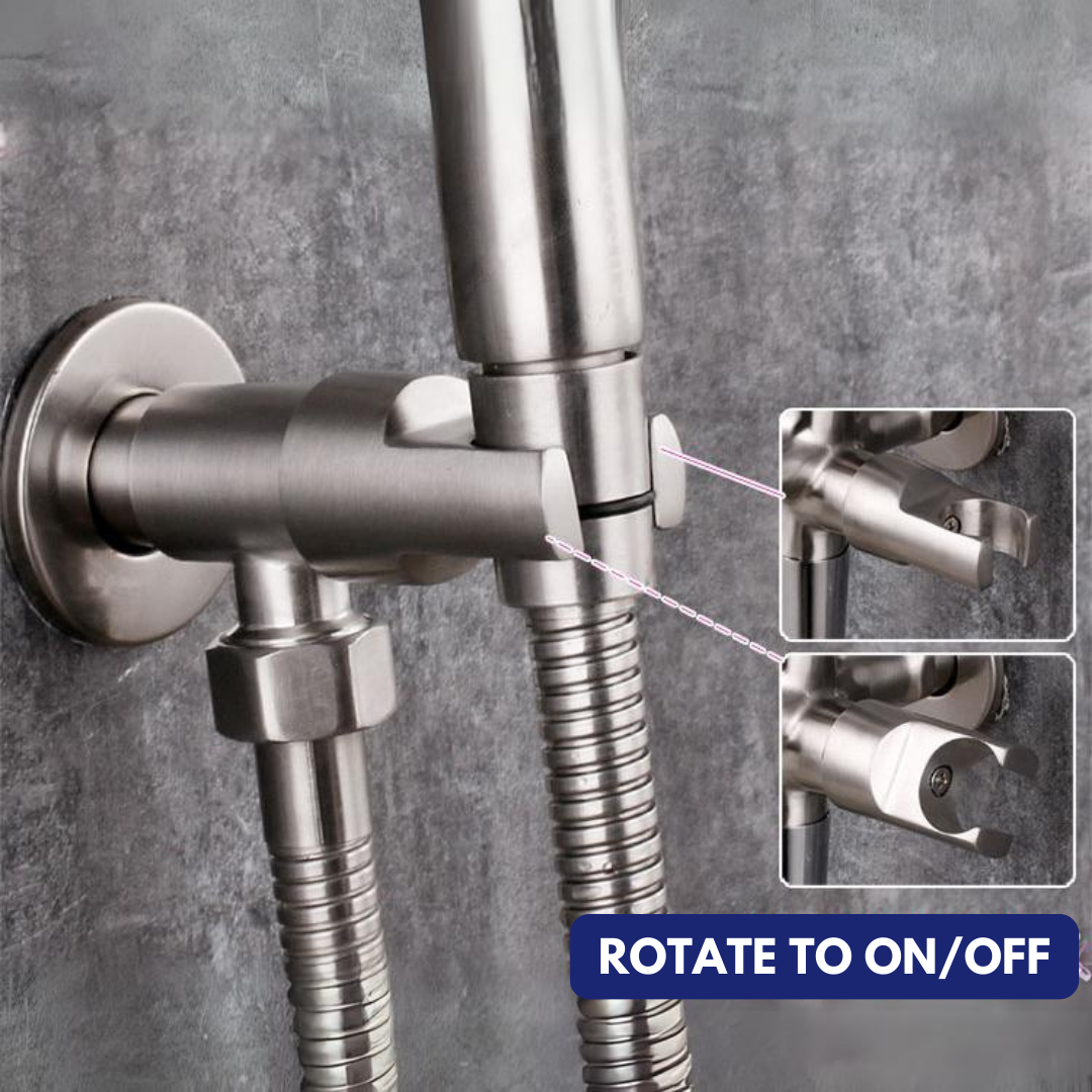 Quality Homes 2-In-1 Angle Valve 304 Bidet Spray Set with Bidet Spray ...