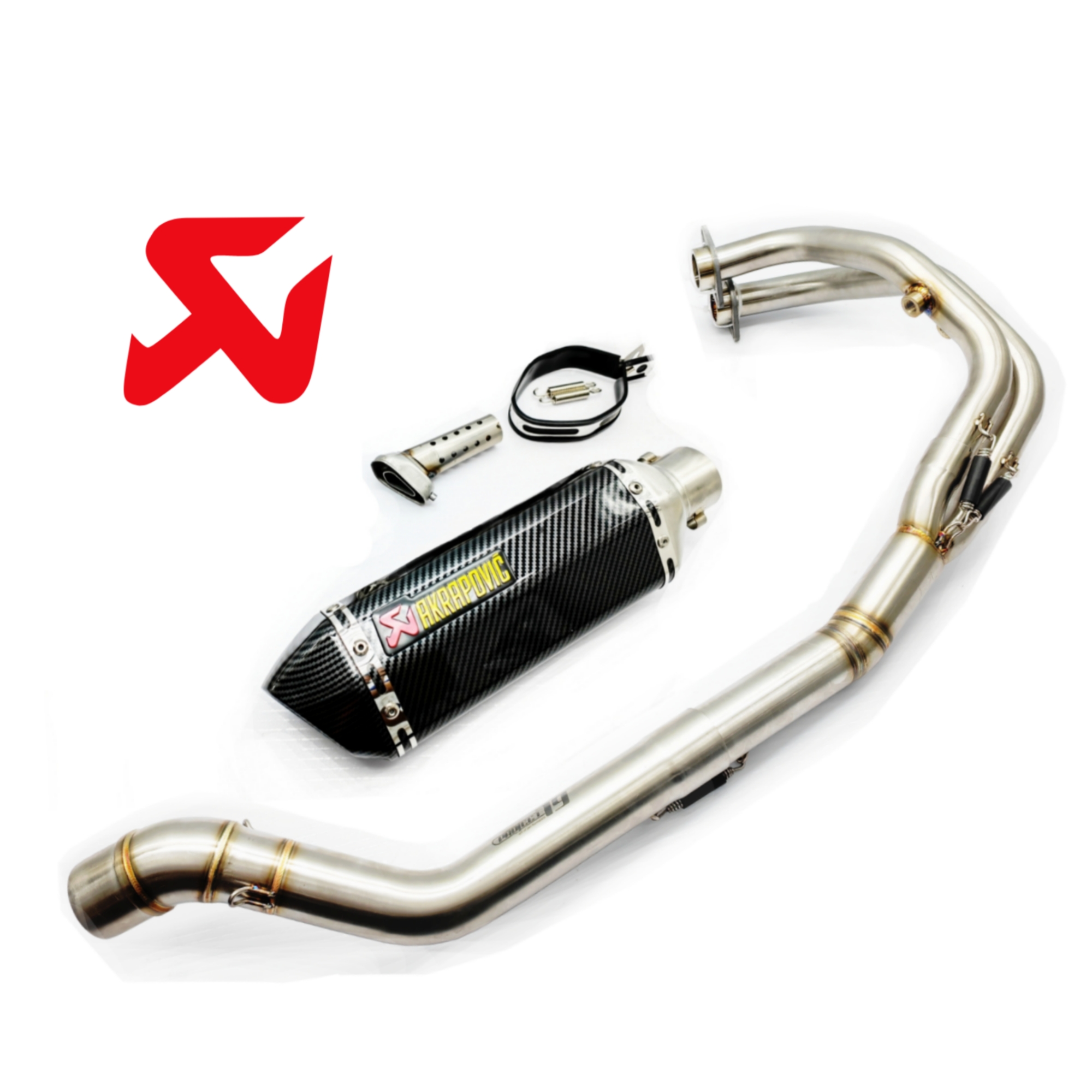 Akrapovic Exhaust QJMotor SRK250RR Full System Piping Stainless Steel ...