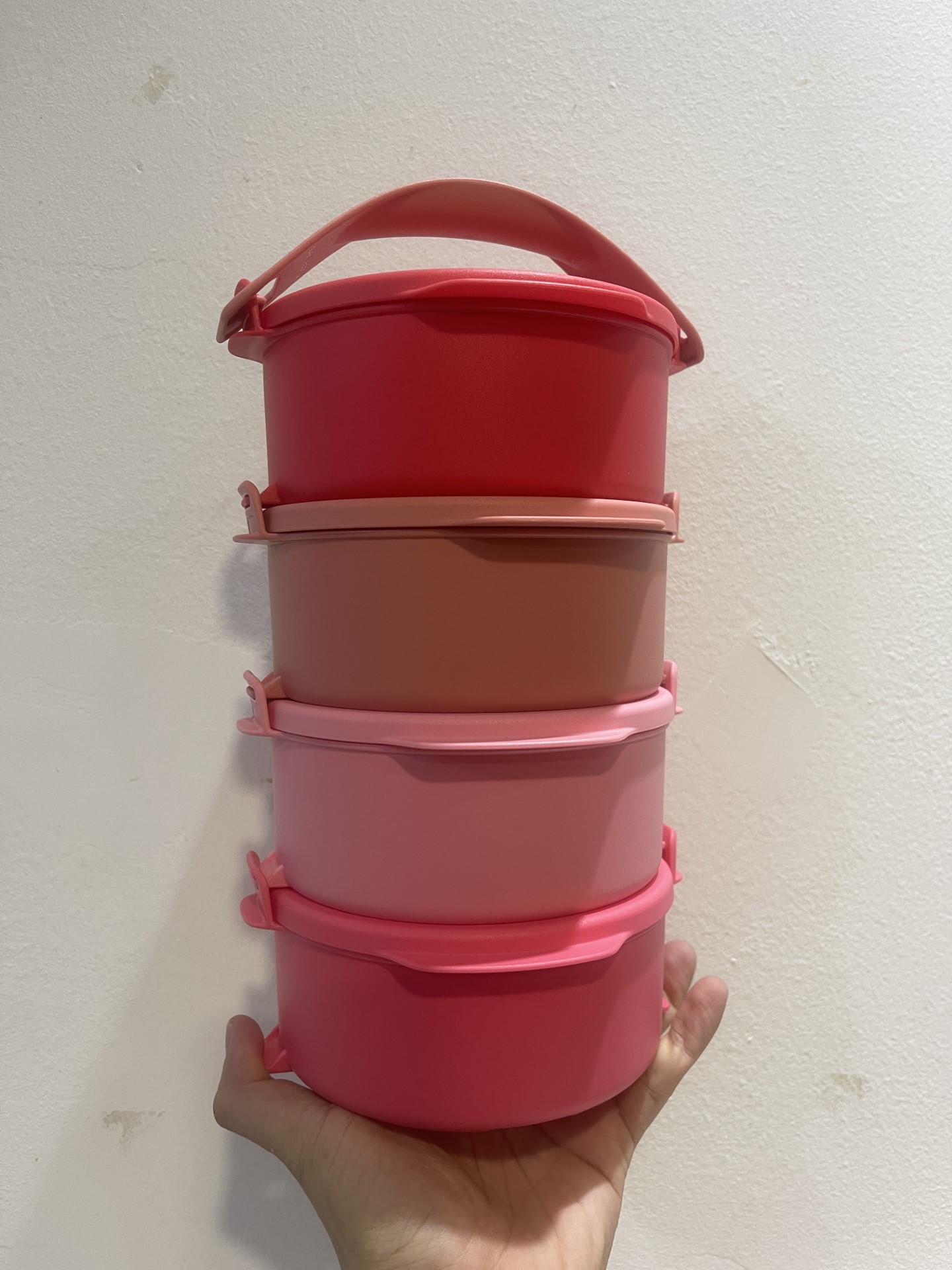 Tupperware Tup Tiffin Set/ Round Click To Go Set 550ml/ Bekas Makanan ...