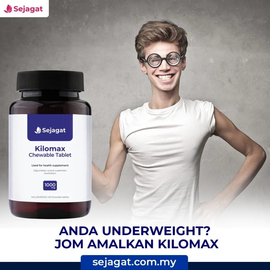 SEJAGAT GLOBAL KILOMAX Kilo Max Tambah Berat Badan Weight Gain Chewable ...