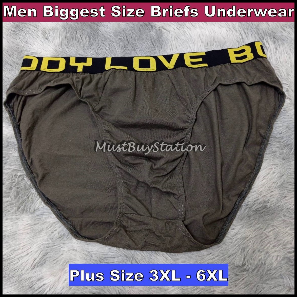 MBS Body Love 5216 Men Cotton Fat & Big Size Briefs Underwear Plus Size 3XL - 6XL/XXXXXXL ...