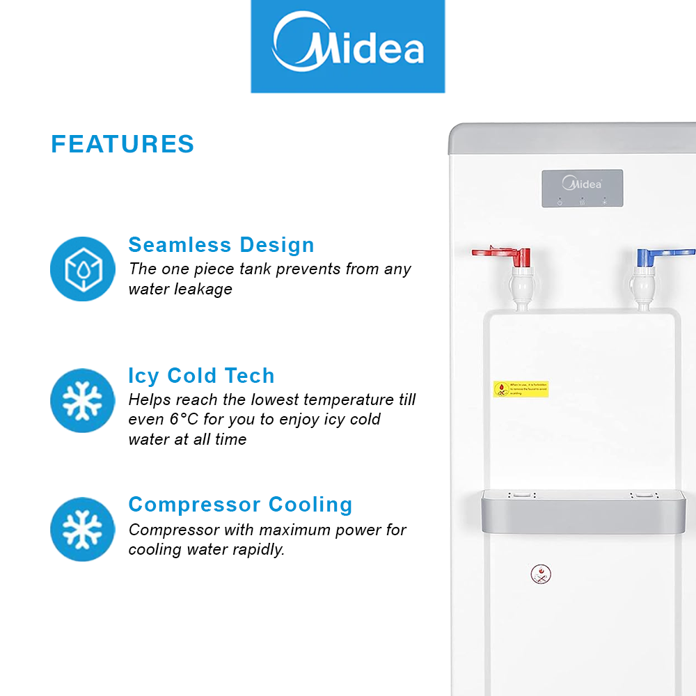 𝐌𝐀𝐆𝐈𝐂𝐎 By Midea Floorstanding Hot Normal Cold Bottled Type Water ...