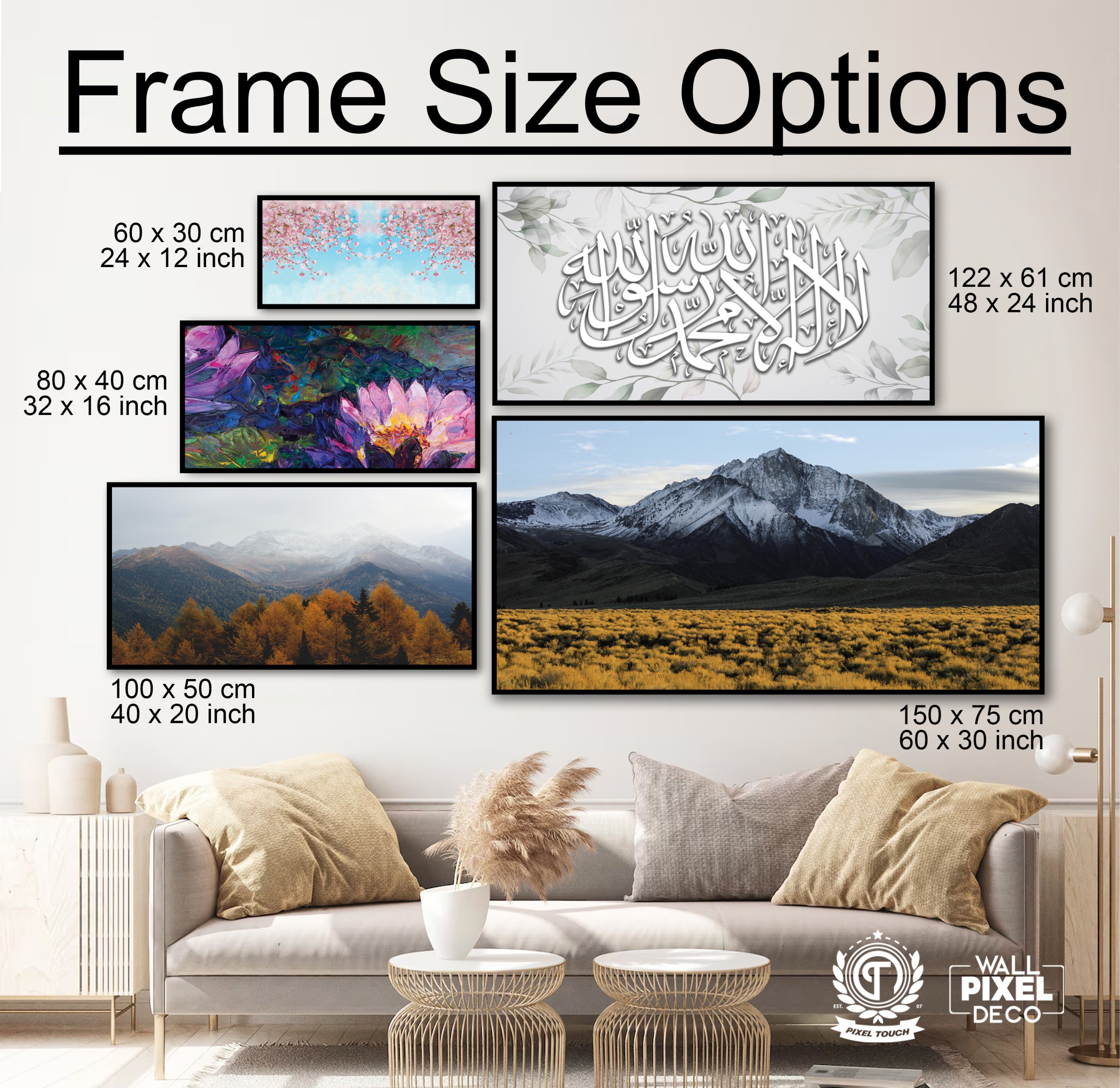 Lailahaillallah Design 2024 | Islamic Poster | UV Printing | Caligraphy | Without Frame | Muslim ...