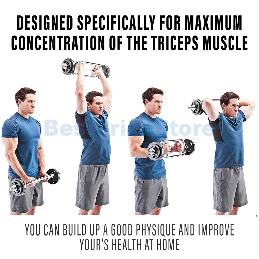BPS Standard Tricep Bar 3cm Hole Bicep Pole Gym Weight Lifting Barbell ...