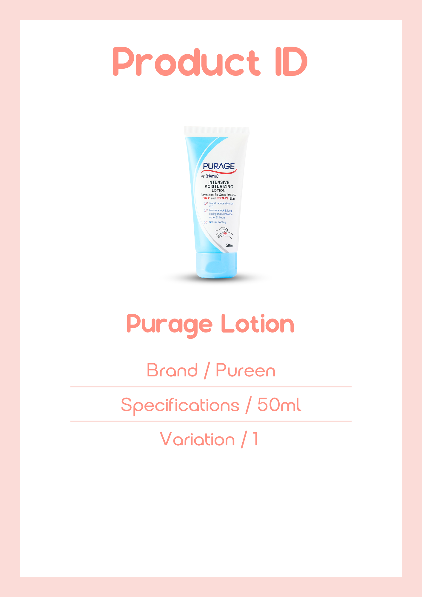 Pureen Purage Intensive Moisturizing Lotion (50ml) | Shopee Malaysia