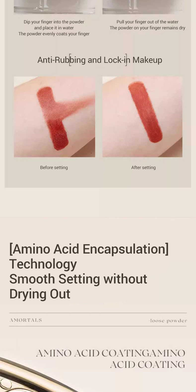 AMORTALS Korea HD Loose Powder Oil Control Silk Setting Powder Makeup ...