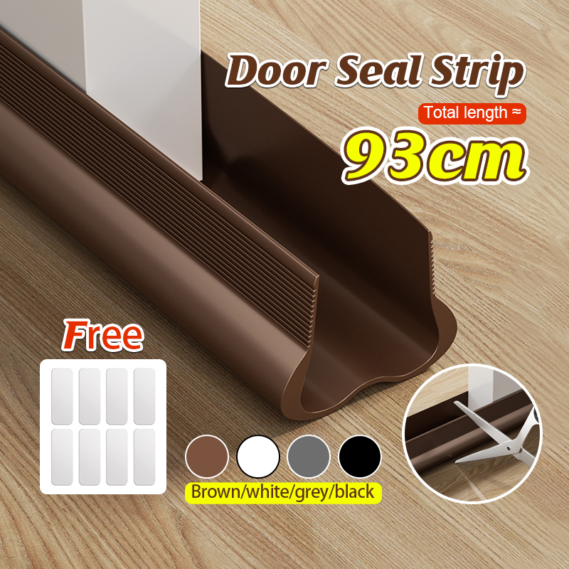 PVC Door Seal Strip Portable Dust Blocker Inserted Sealing Gap Bottom ...
