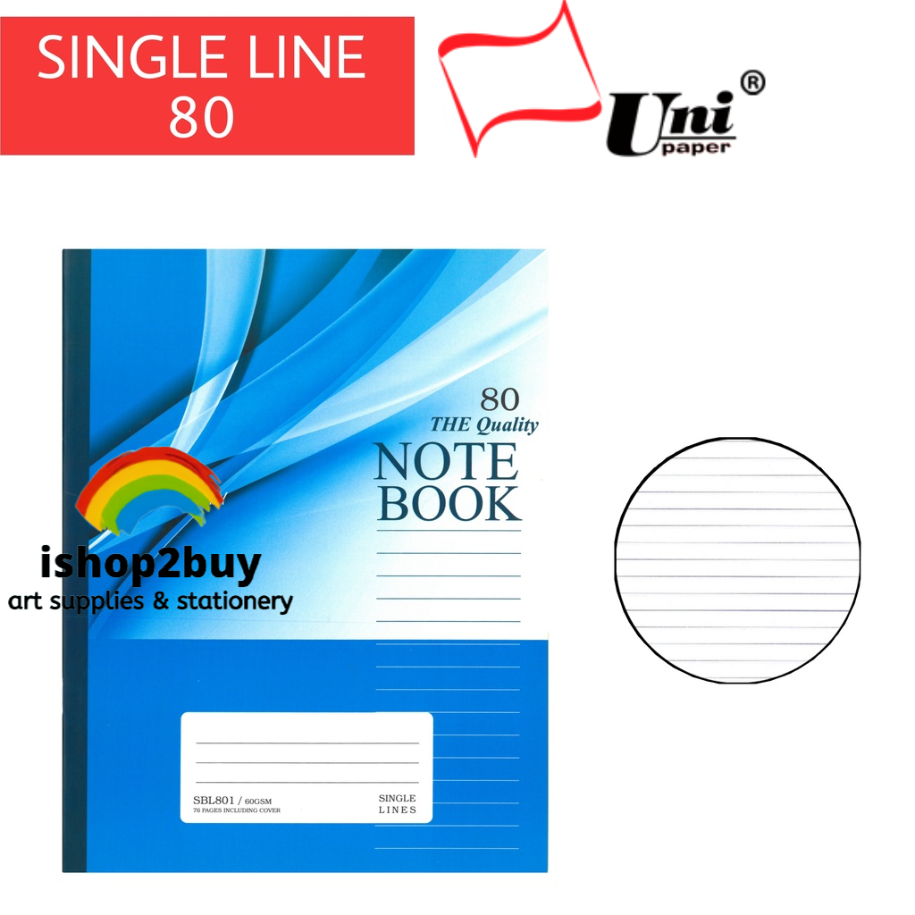 Exercise Book F5 Note Book 10 Book / Pack Single Line / Red Blue Four ...