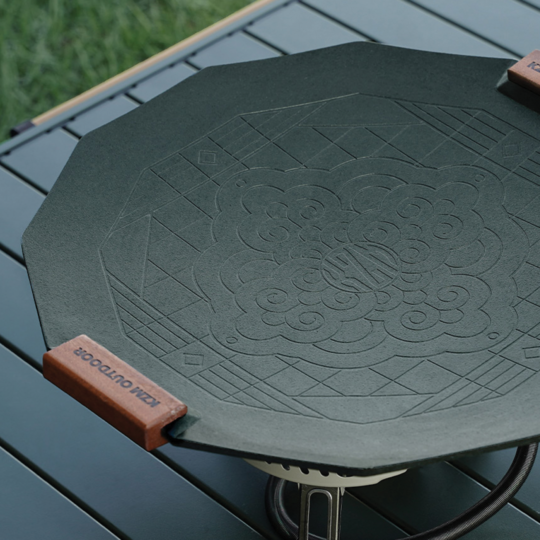 KZM Ignis Design Griddle Earl - Camping Cookware Non Stick Pan Korean ...