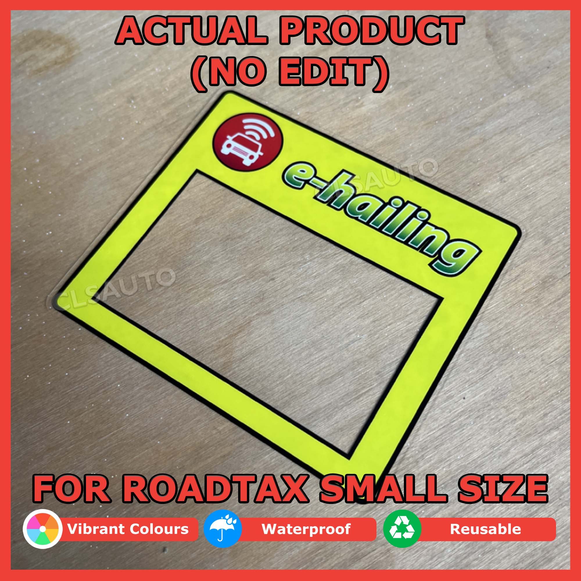 Driver Roadtax Sticker Car Ehailing Pelekat Roadtax Yellow Green ...