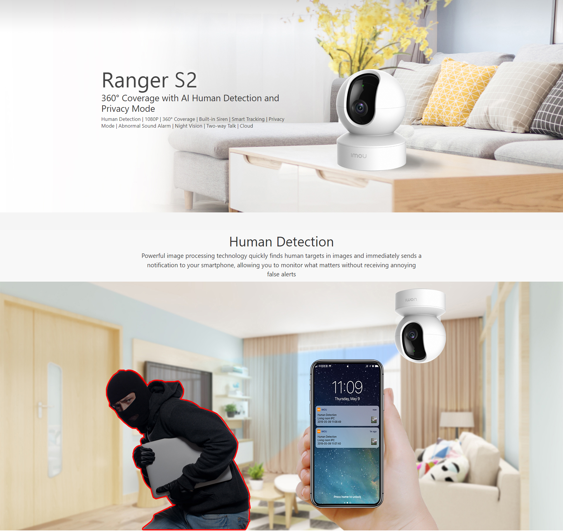 IMOU Ranger S2 DK2 2MP Twin Pack Nigh Vision WIfi CCTV Wireless CCTV ...