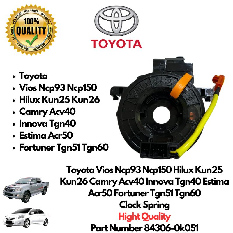 Toyota Vios Ncp93 Ncp150 Hilux Kun25 Kun26 Camry Acv40 Innova Tgn40 ...