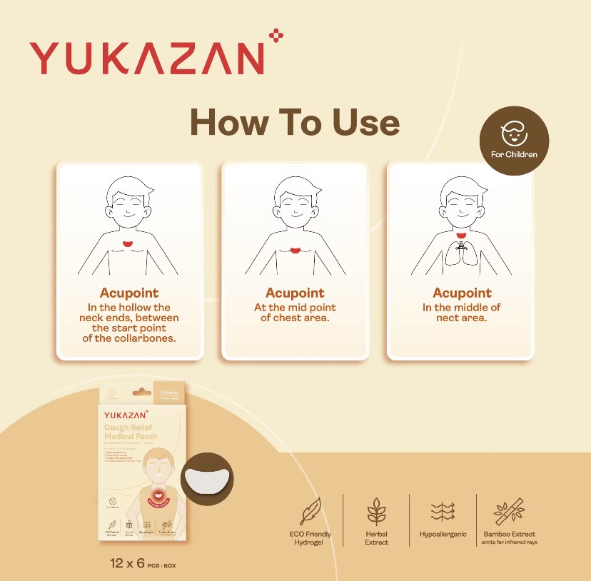 Yukazan / No More Cough Relief Baby Cough Flu Relief Patch Pekelat ...