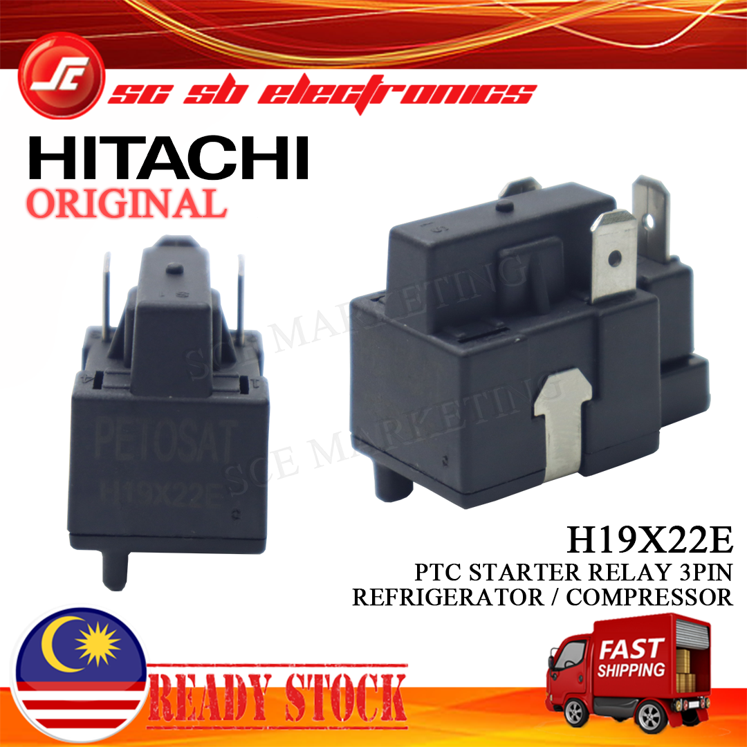 HITACHI REFRIGERATOR / FRIDGE / FREEZER PTC STARTER RELAY / COMPRESSOR ...