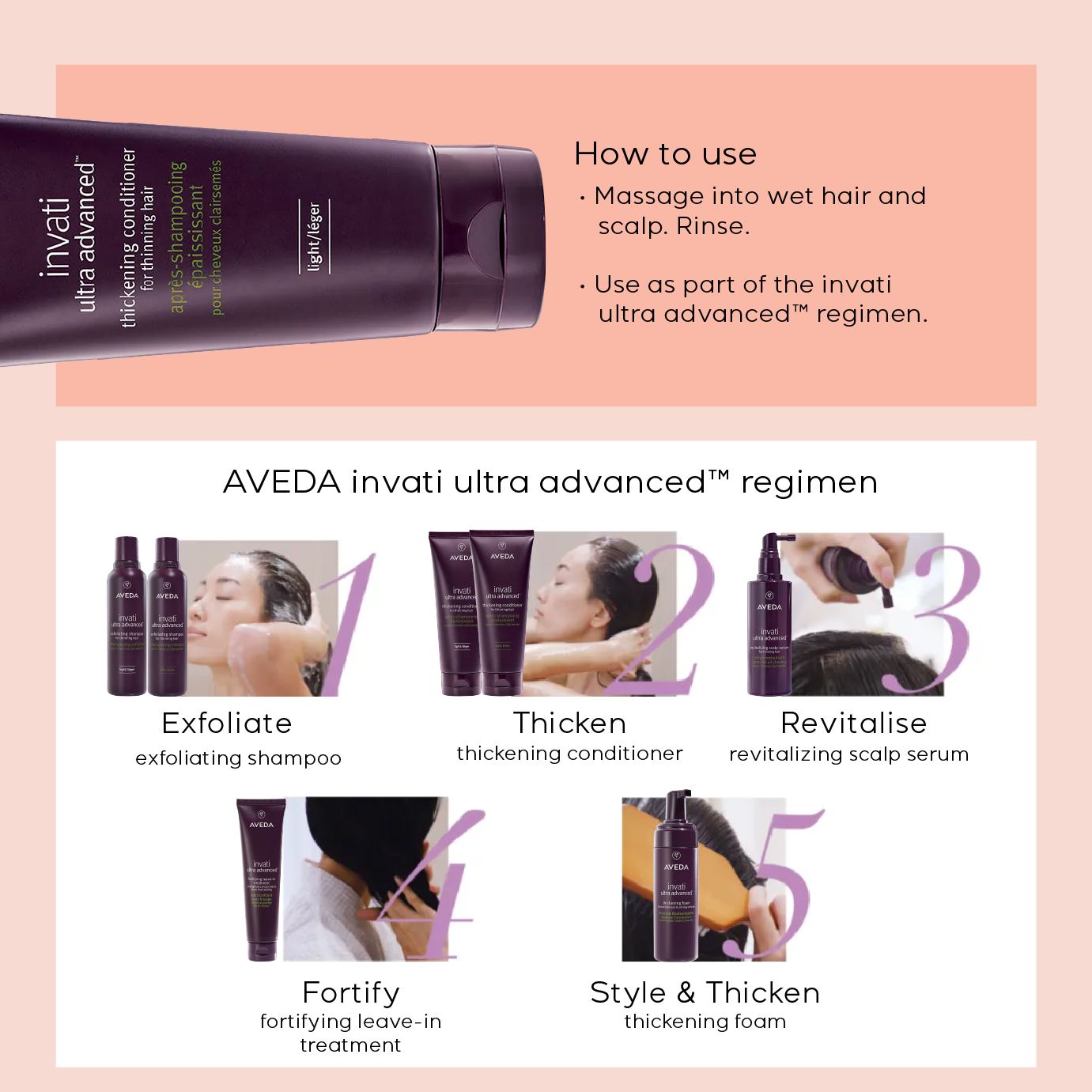 Aveda Invati Ultra Advanced Thickening Conditioner for Hair Loss 1000ml ...