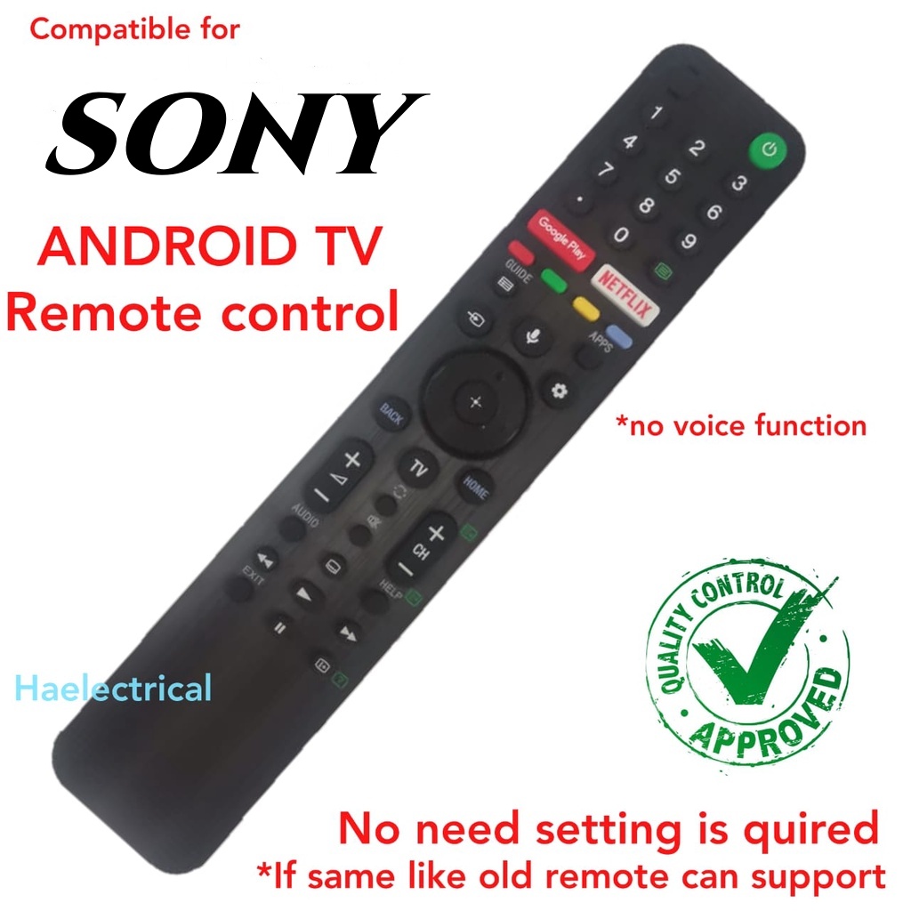 Sony RMF-TX500P Android TV Remote Control KD-43X8000H KD-55X8500G KD-55A8H KD-65A8H KD-75X8000H ...