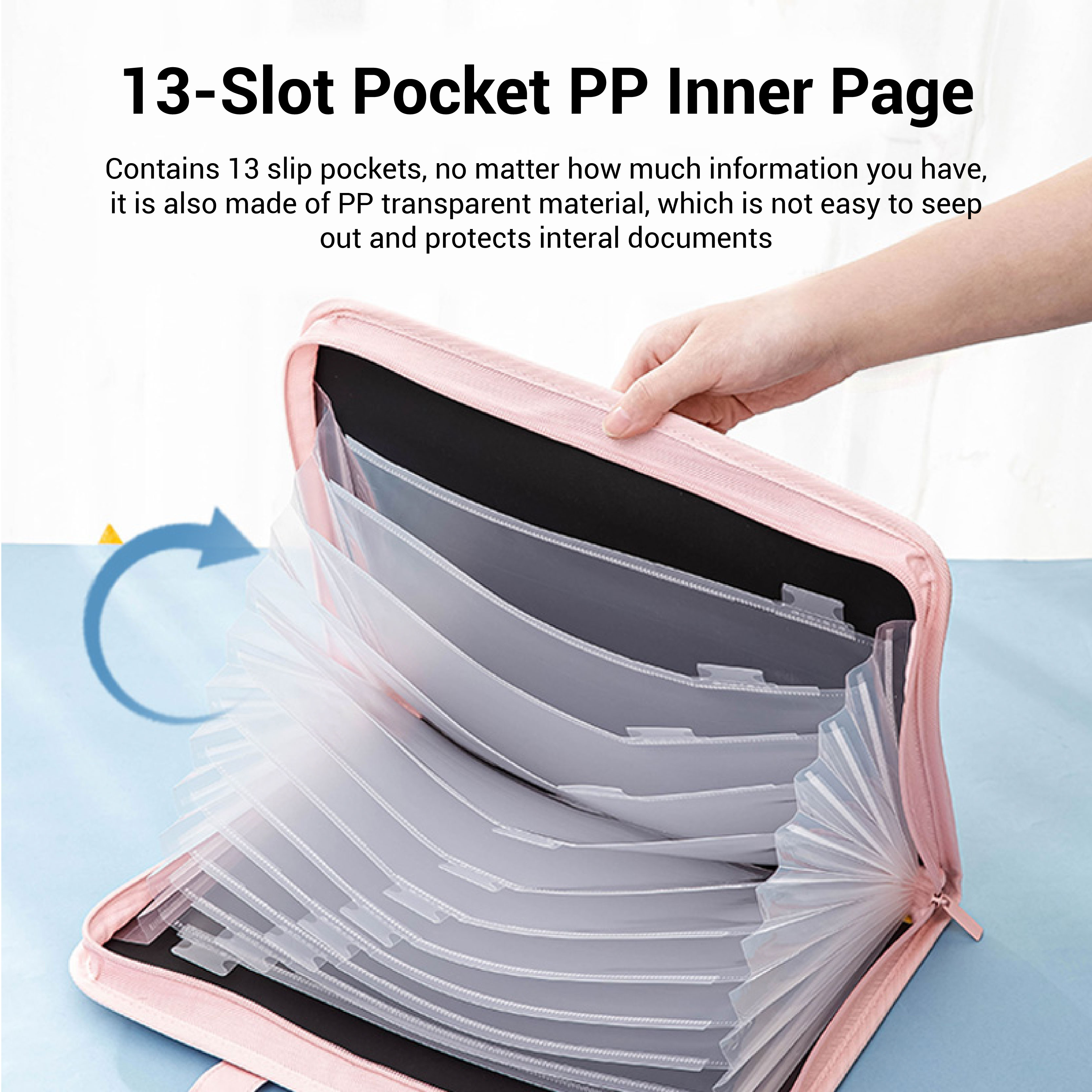 Deli A4 File Folder Documentation Package 13 Grid Organ Bag Handbag ...