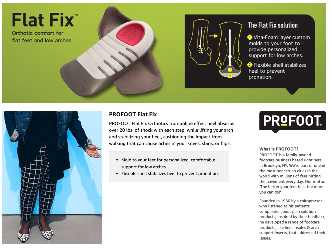 GENUINE ProFoot Orthotic Insoles For Plantar Fasciitis & Heel Pain ...
