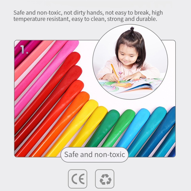 Kids Crayons Kindergarten Drawing Painting Coloring Pens Safe Clean ...