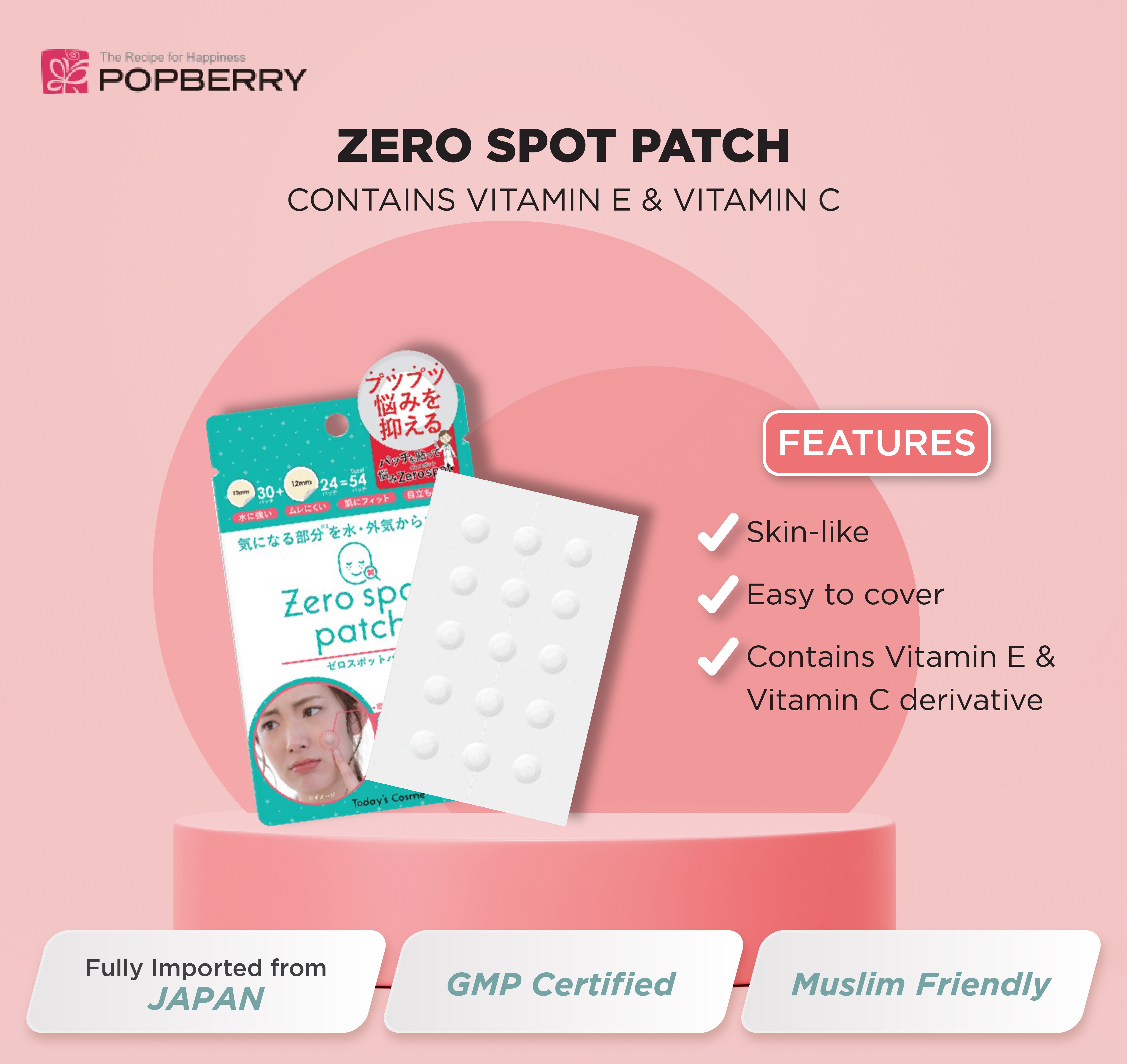 Popberry Zero Spot Patch (54pcs) | Shopee Malaysia
