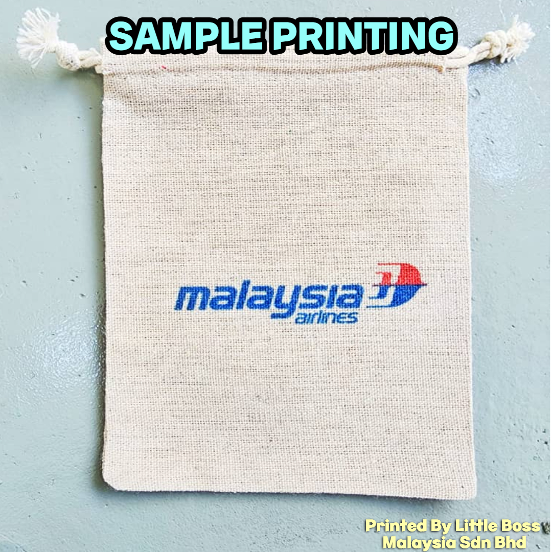 LOGO PRINTING BAG Custom Print Linen Pouch Custom DIY Photo LOGO Colour ...