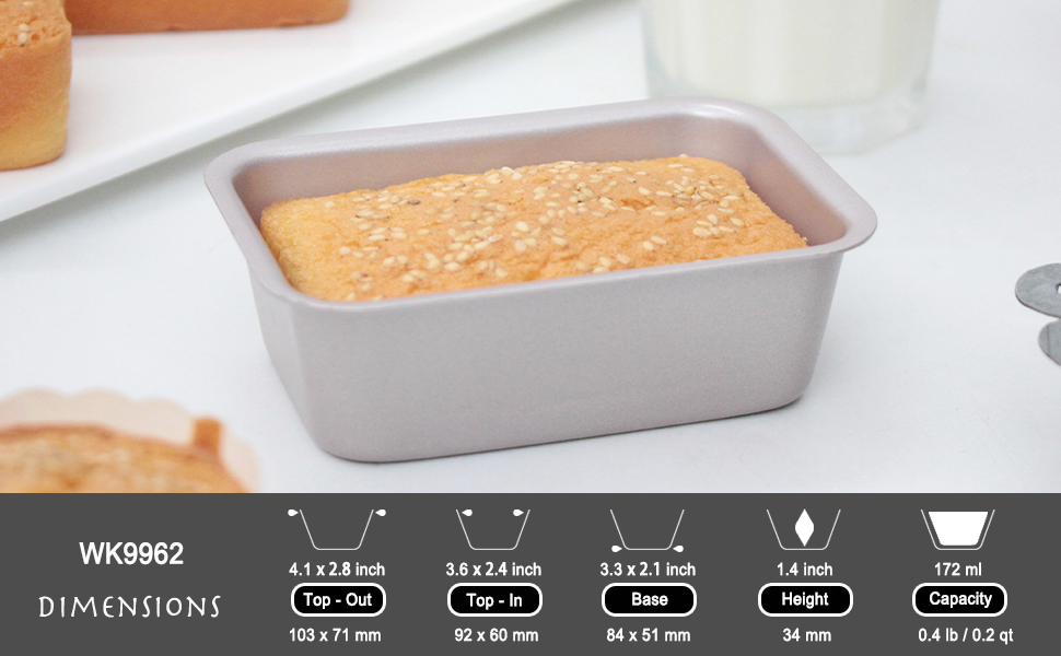 [CHEFMADE.os] Non-stick Mini Loaf Pan Bread Cake Mold Loaf Pan ...