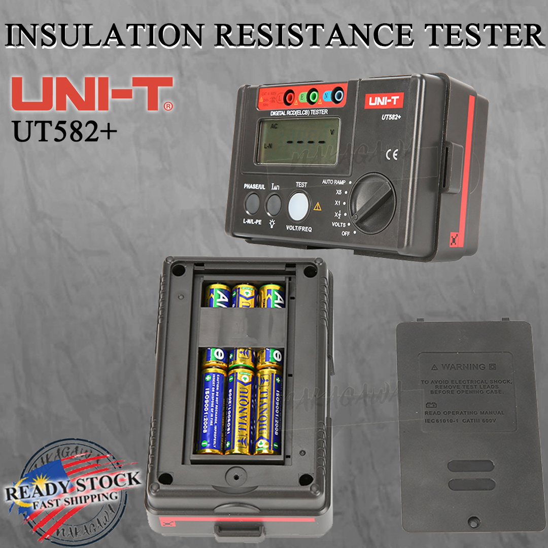UNI-T UT582+ DIGITAL RCD TESTER ELCB TESTER AUTO RAMP LEAKAGE CIRCUIT ...