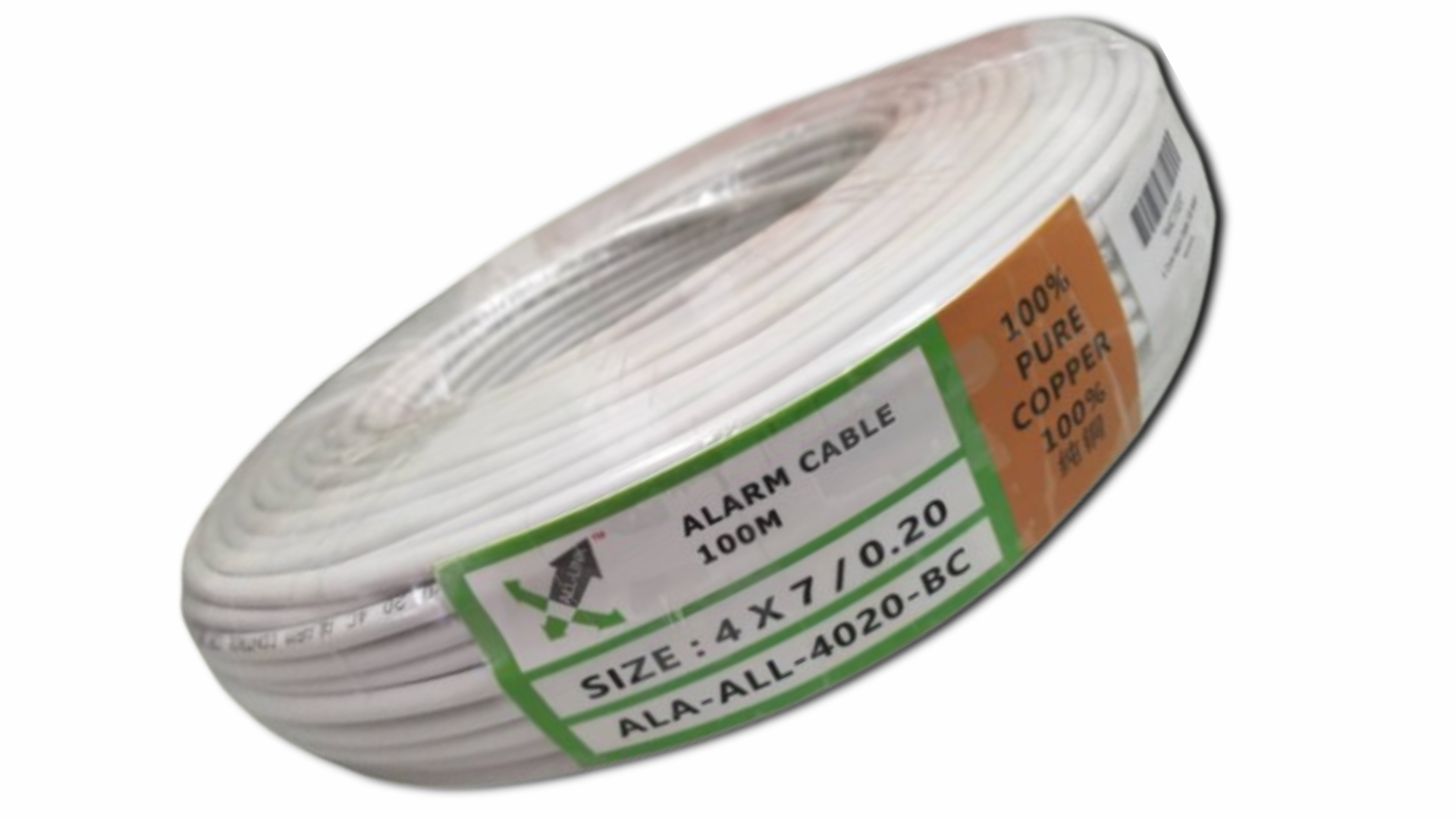 Home Alarm 4 Core Wire Cable 4x7 / 0.20 Thick 100m 100 Meter 100% Pure ...