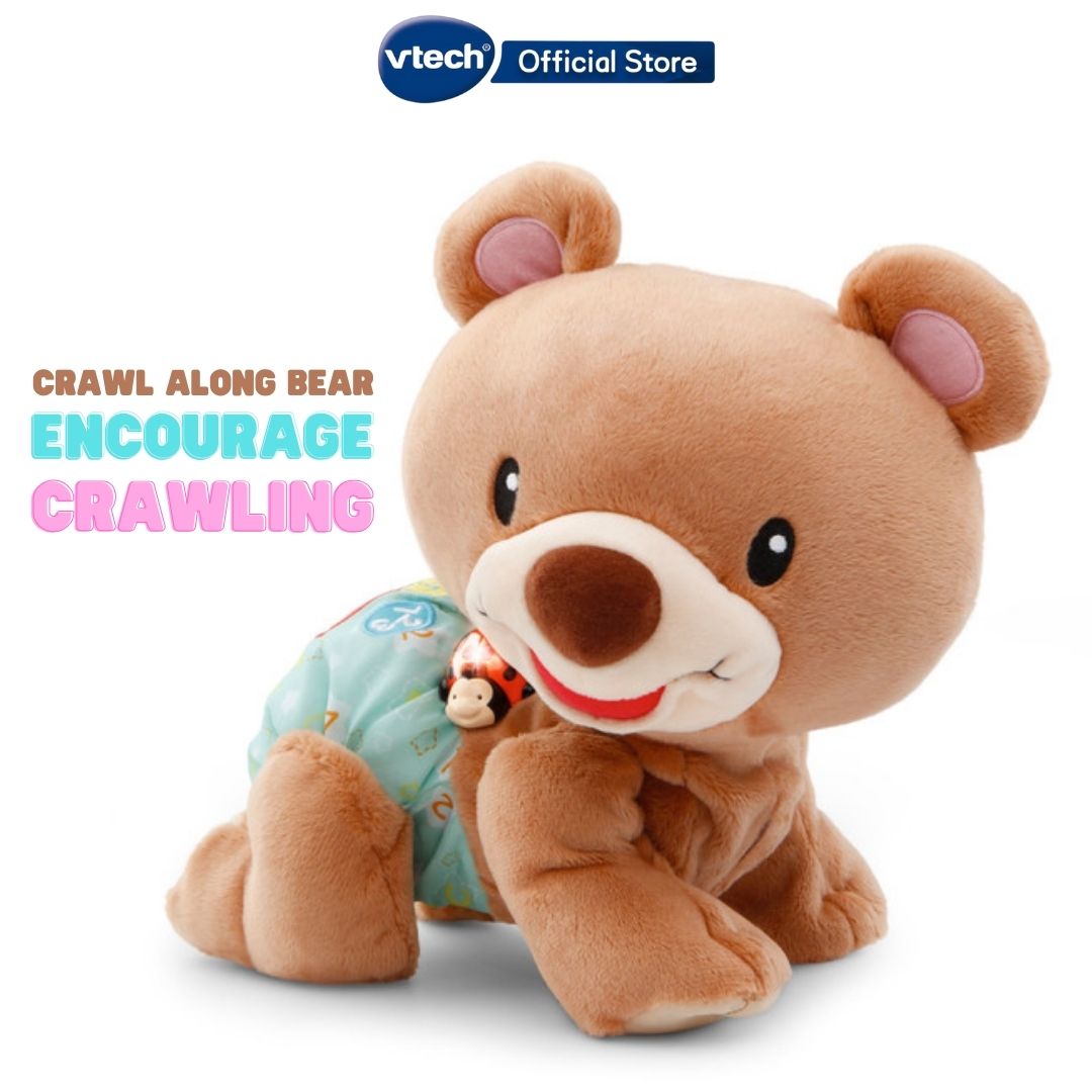 VTech Crawling Bear Crawl Along Bear Learning Crawling Toys Baby 6-36 ...