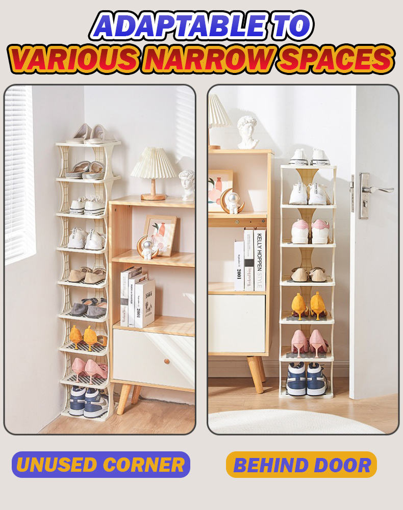 DIY Multi-Tier Shoe Rack 9-Tier Shoe Storage Rack Multi-Layer Narrow ...