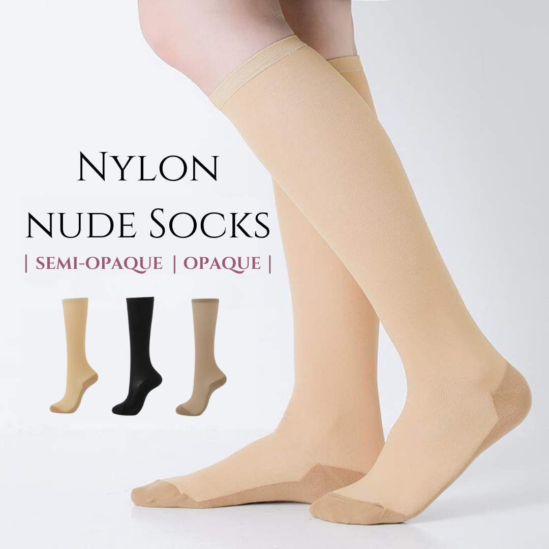 ️CALF SOCK ️ MUSLIMAH STOKIN BETIS AURAT Women Black Beige Skin Anti ...